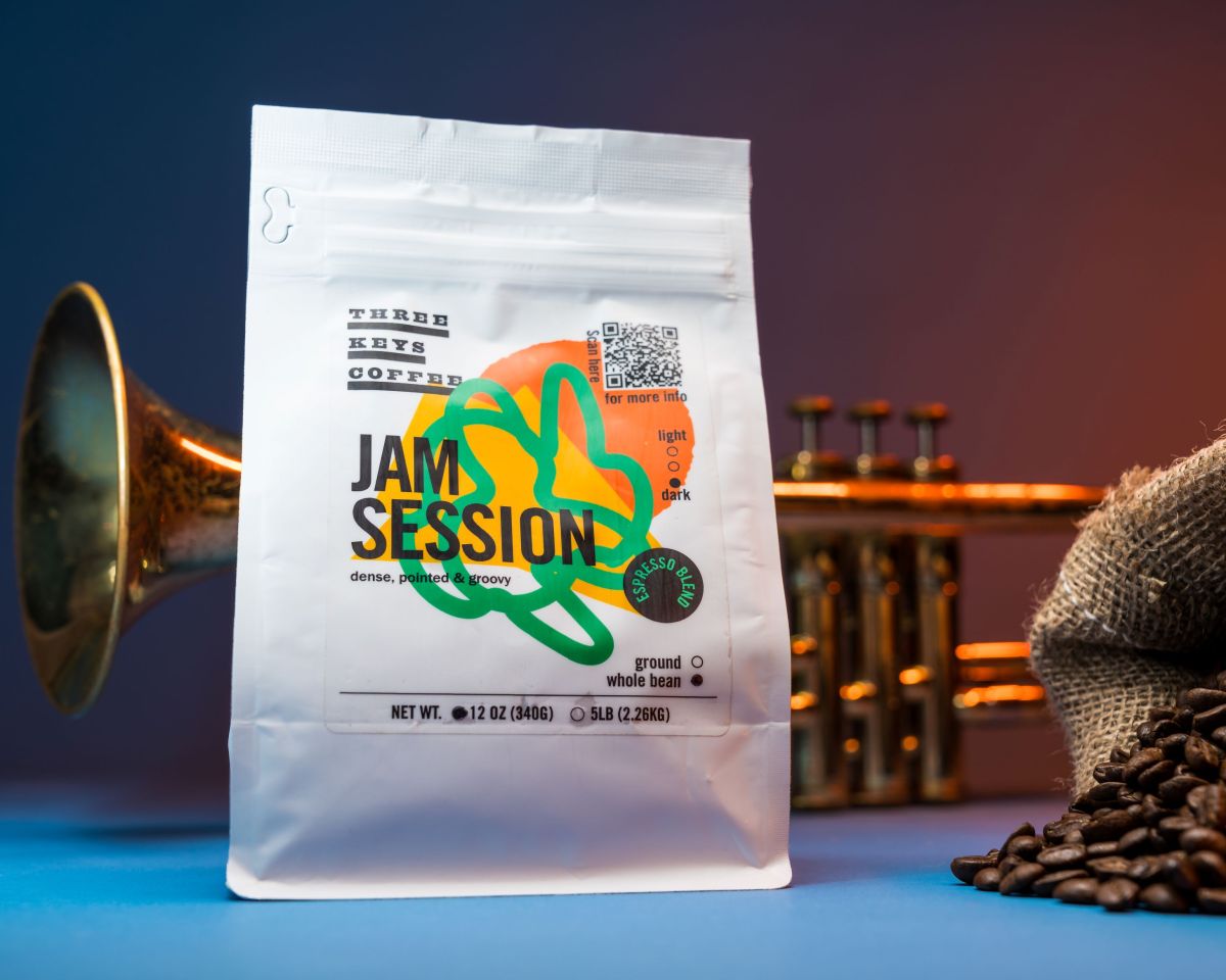 three keys coffee logo